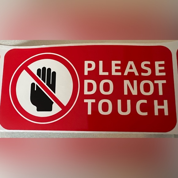 Other | Please Do Not Touch Sticker Roll | Poshmark
